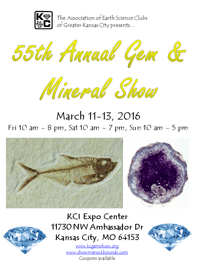 55th Annual Gem & Mineral Show | Show-Me Rockhounds Kansas City